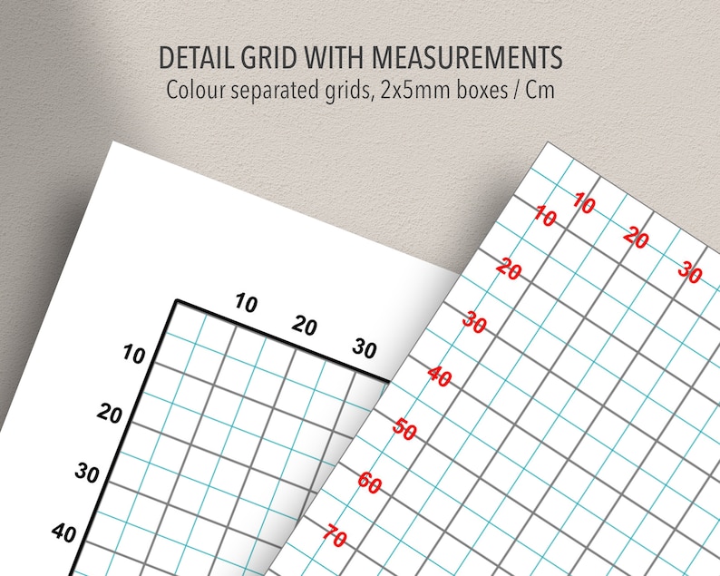 Graph Grid Paper Printable for Technical Drawing, Drafting Paper ...