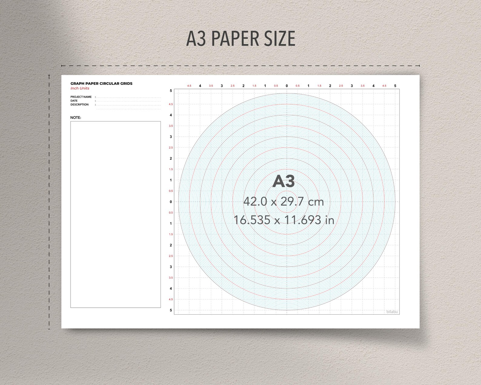Circular Circle Graph Drafting Grid Printable – Polar Coordinate Graph ...