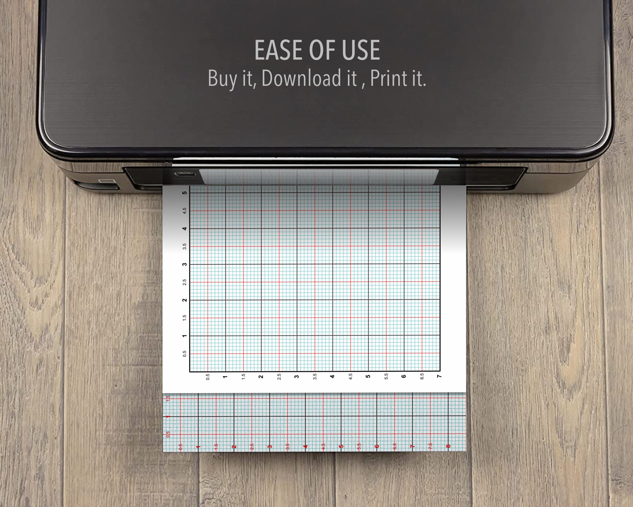 Printable Inch Graph Paper PDF for School, Math, Technical Drawing ...