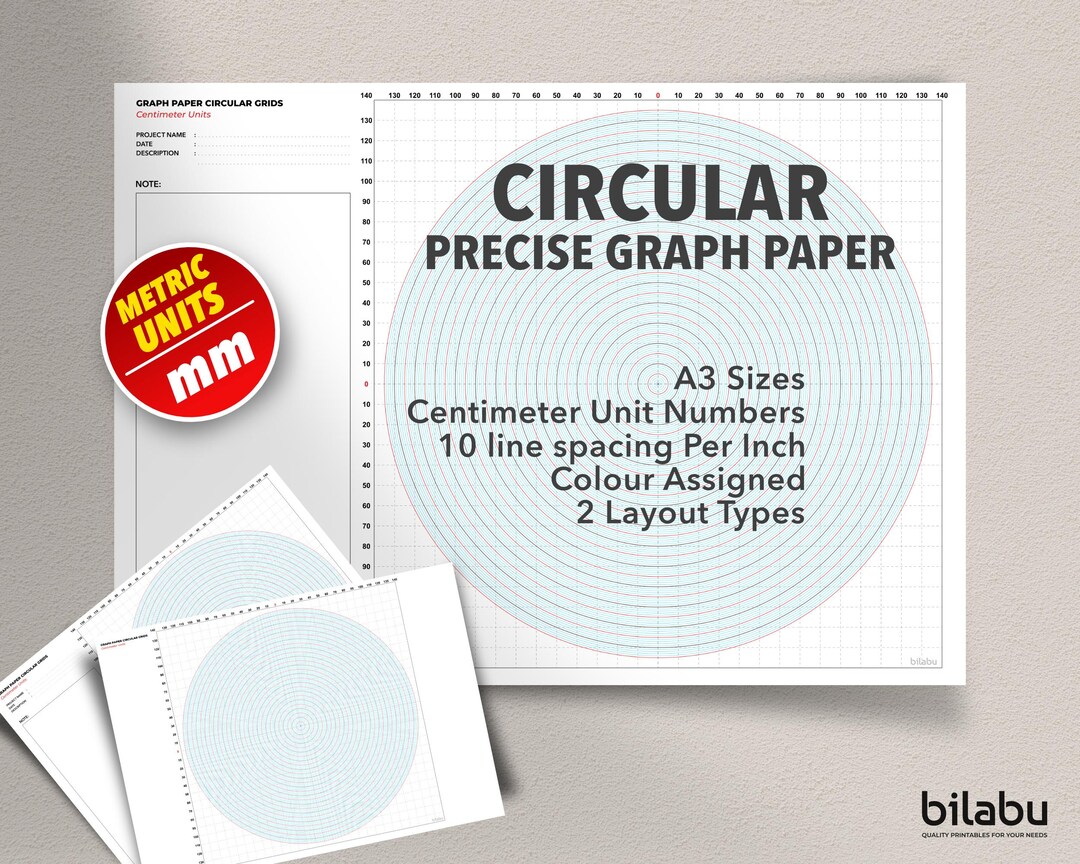 Circular Circle Graph Drafting Grid Printable – Polar Coordinate Graph ...