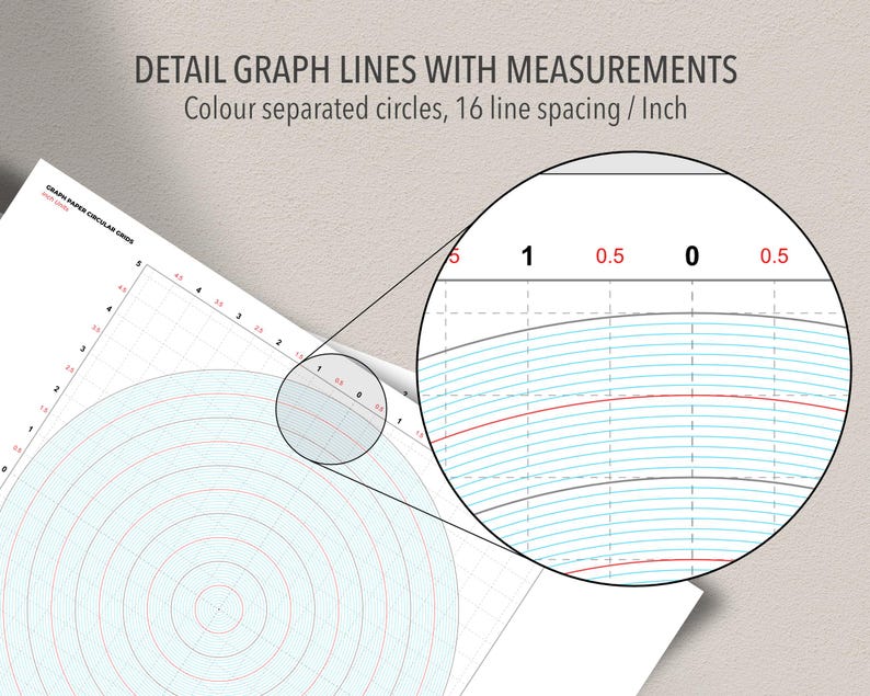 Circular Circle Graph Drafting Grid Printable – Polar Coordinate Graph ...
