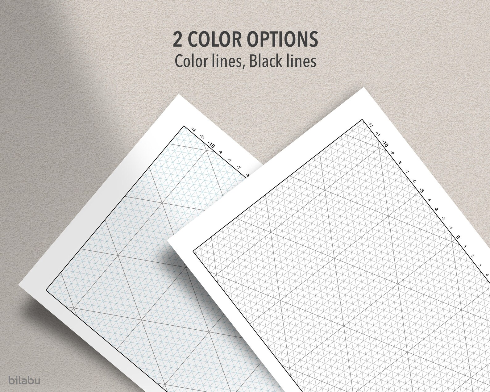 Isometric Graph Paper Printable: Technical Drawing Template (A4, A3 ...