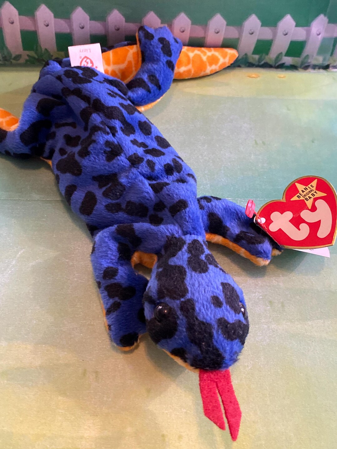 Vintage Ty Beanie Baby Lizzy the Lizard - Rare Collectible - Etsy