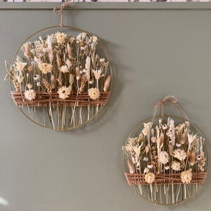 Boho Summer Wreath With Dried Flowers and Grasses - Perfect Gift for ...