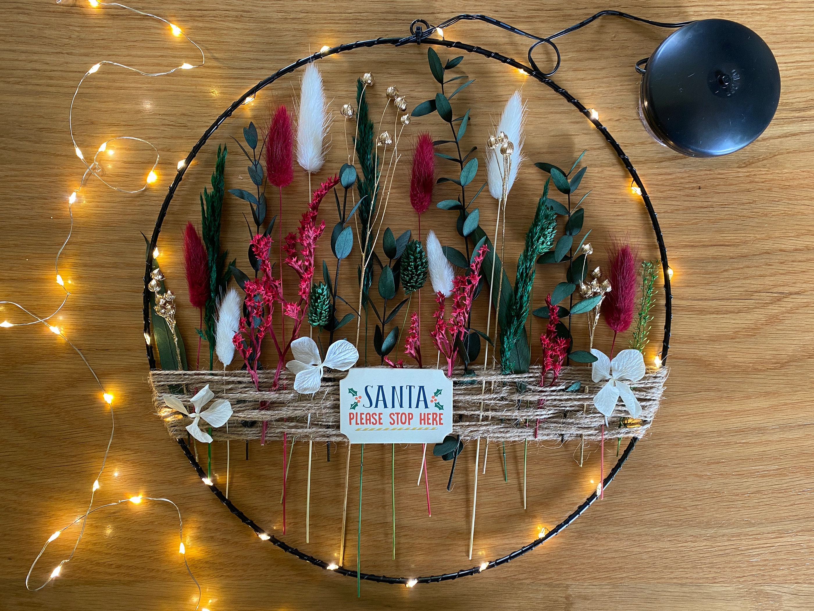 Magical Christmas Glowing Flower Hoop With Dried Flowers and - Etsy