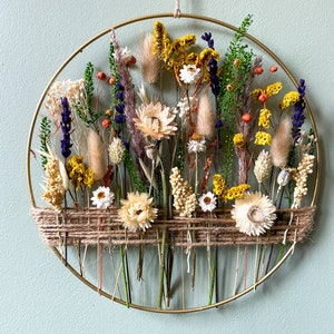 Wildflower Meadow Wall Hanging Natural Interior Decor With Diverse ...