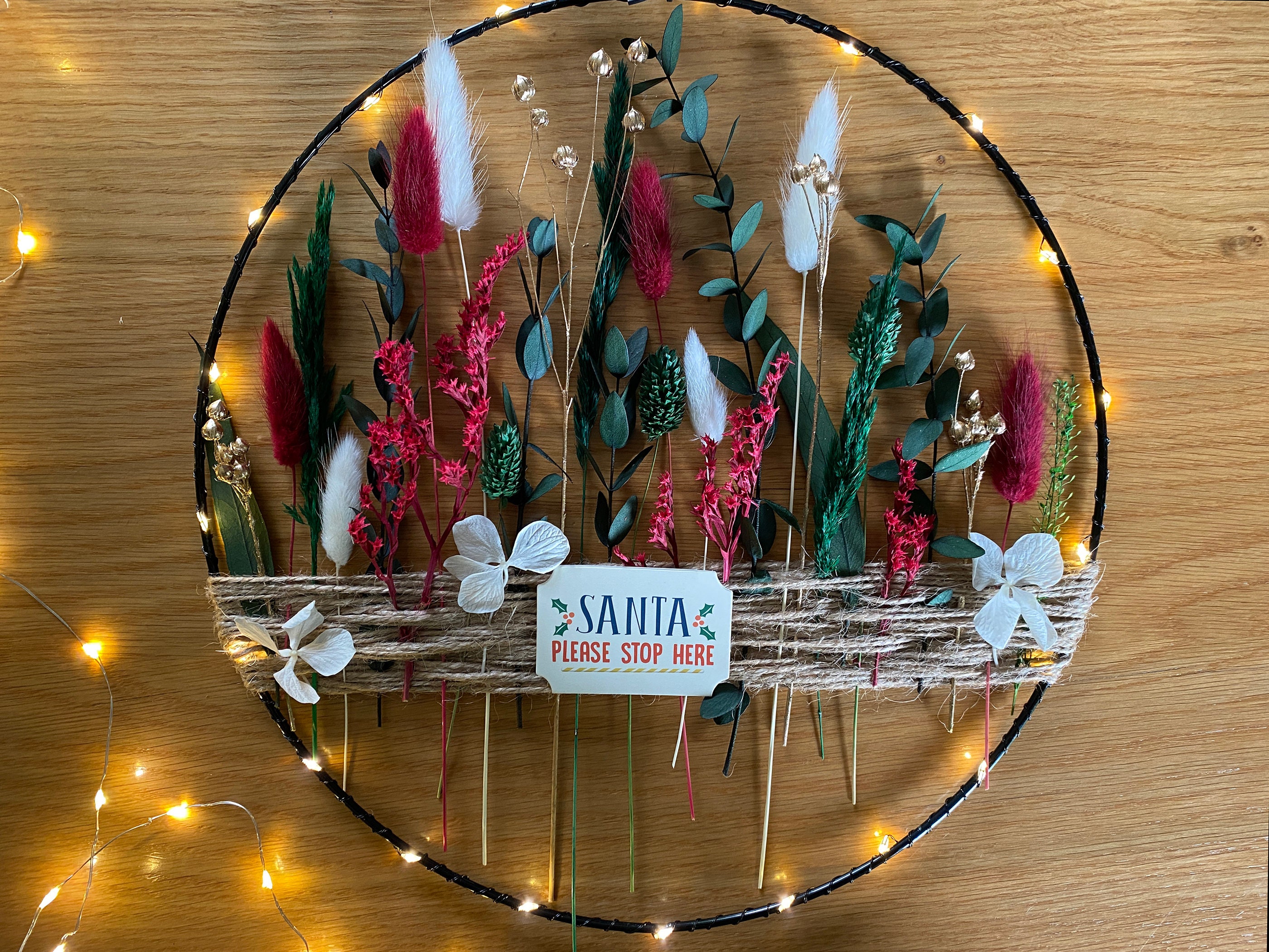 Magical Christmas Glowing Flower Hoop With Dried Flowers and - Etsy