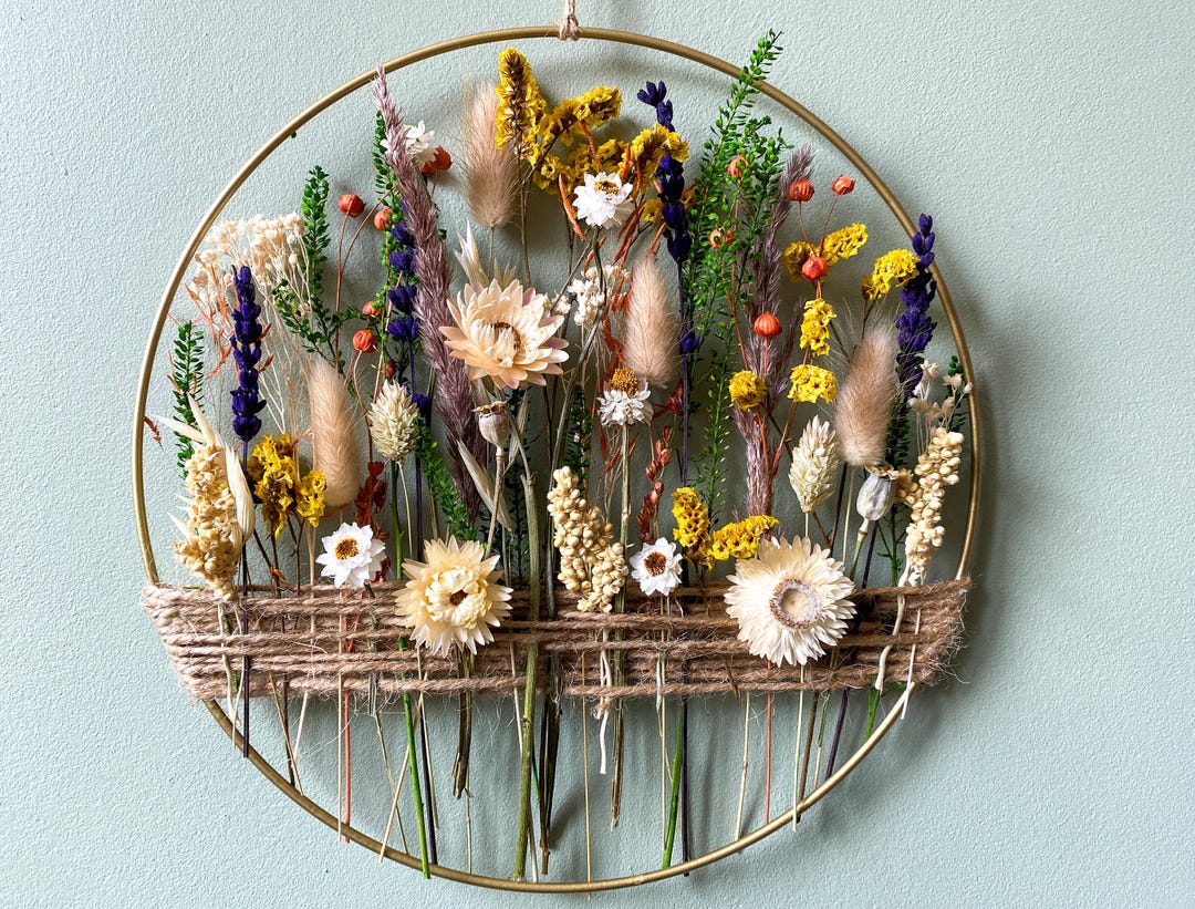 Wildflower Meadow Wall Hanging Natural Interior Decor With Diverse ...