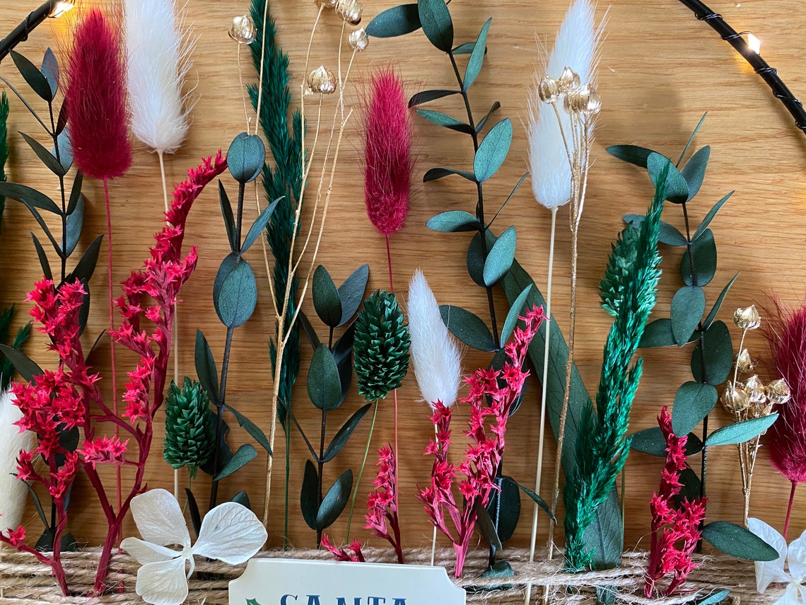 Magical Christmas Glowing Flower Hoop With Dried Flowers and - Etsy