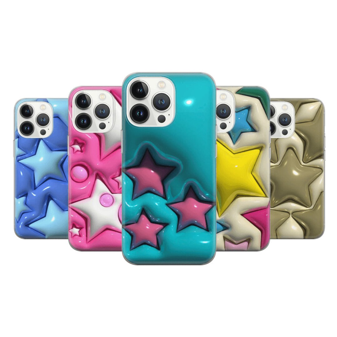 3d Star Phone Case Star Ornament Cover for iPhone 15 14 13 12 - Etsy