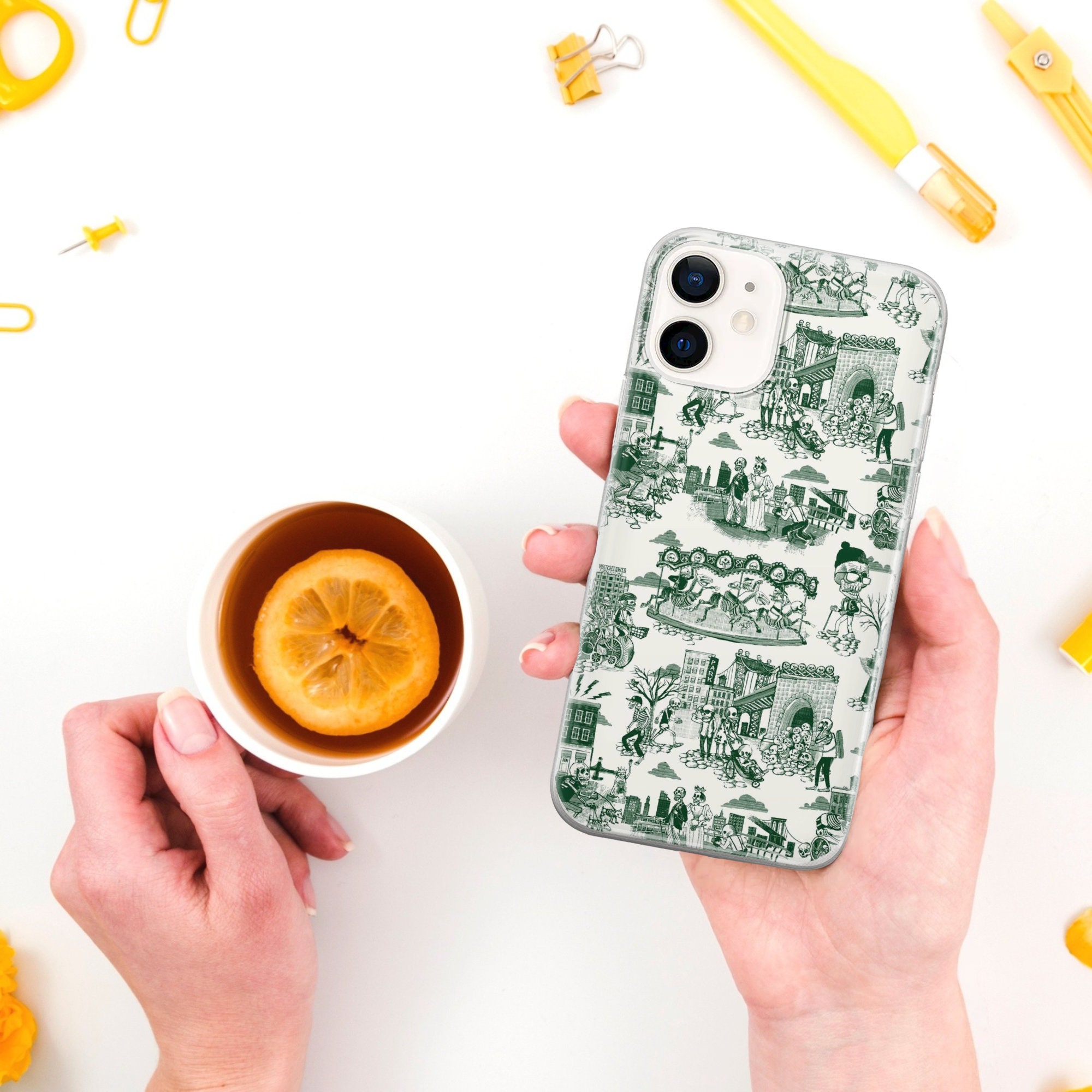 Toile Phone Case Toile De Jouy Cover for iPhone 15pro, 14, 13, 12, 11 ...