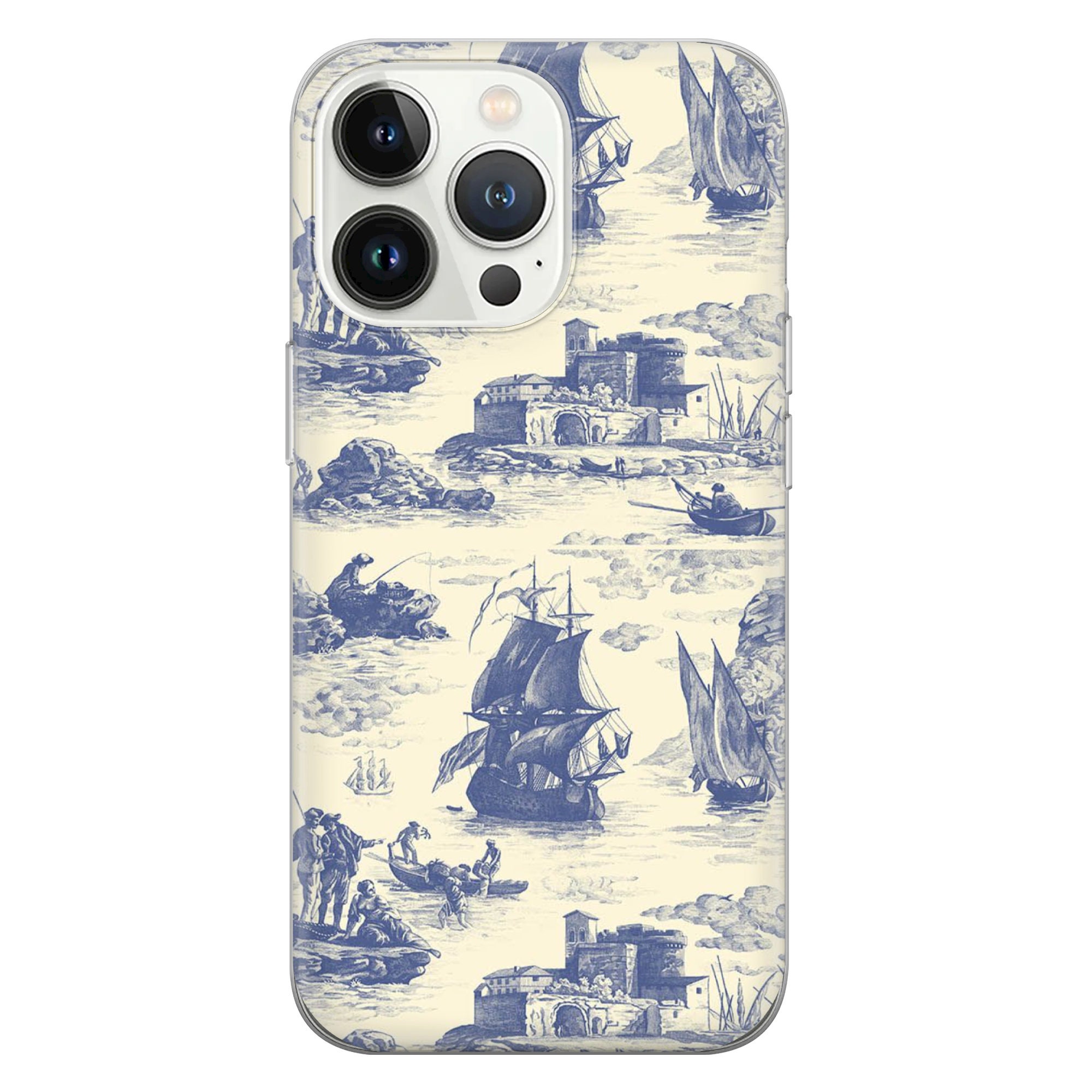 Toile Phone Case Toile De Jouy Cover for iPhone 15pro, 14, 13, 12, 11 ...