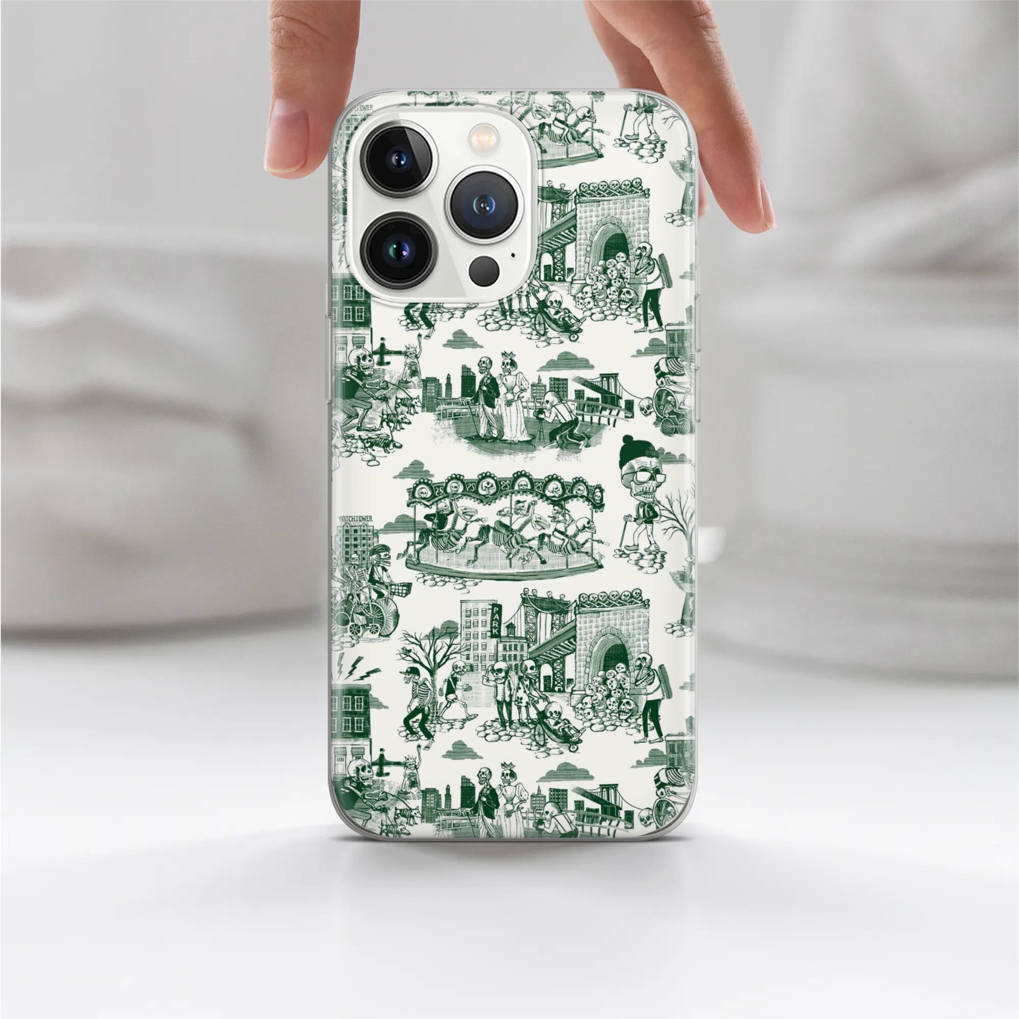 Toile Phone Case Toile De Jouy Cover for iPhone 15pro, 14, 13, 12, 11 ...