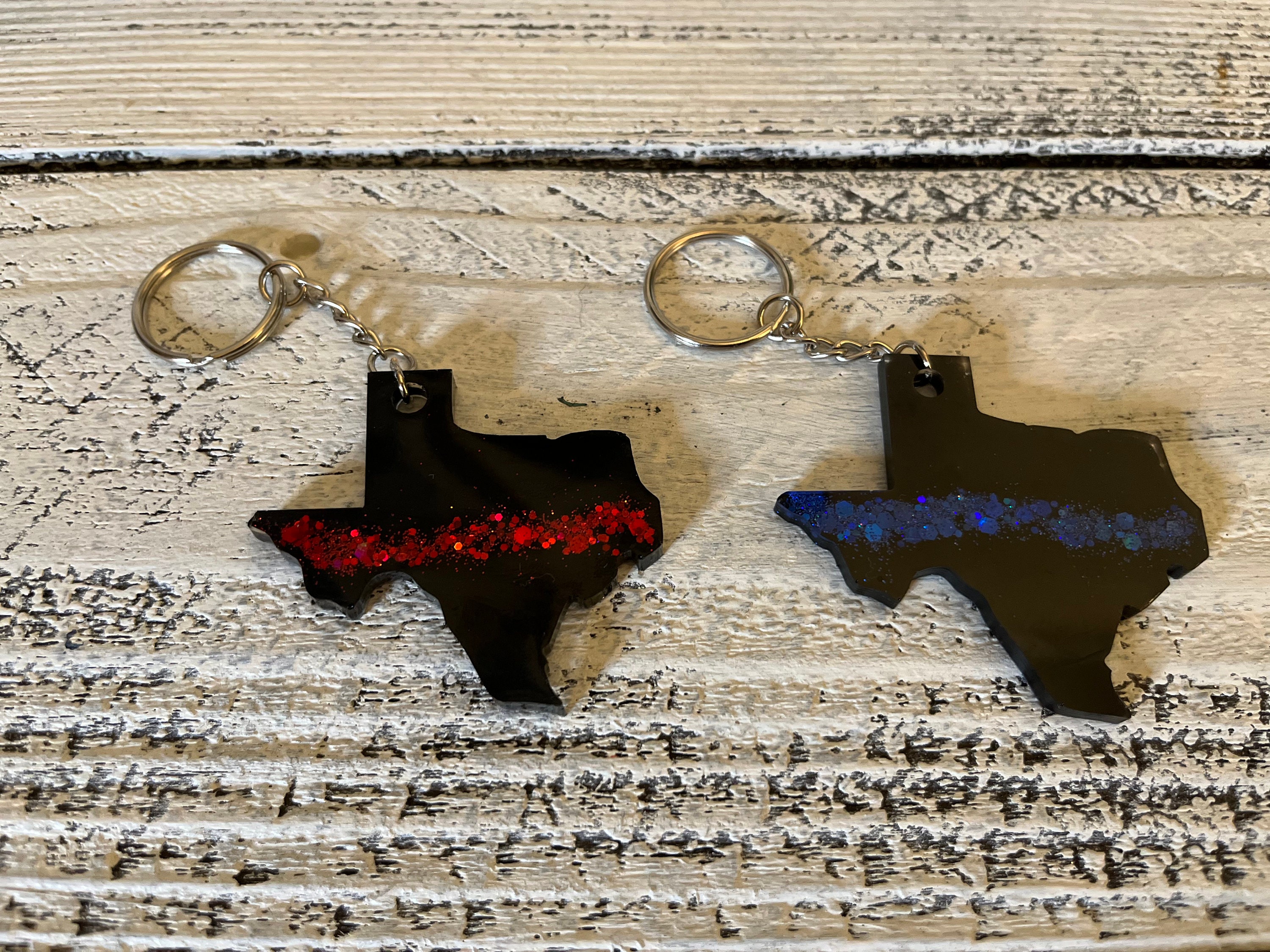 Thin Blue Line State Keychains - Etsy