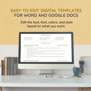 ATS Teacher Resume Template Google Docs, Word + Cover Letter ...