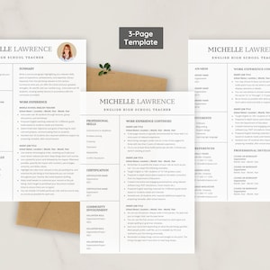 Teacher Resume Template Google Docs & Word 2025 | 1, 2, 3-page ...