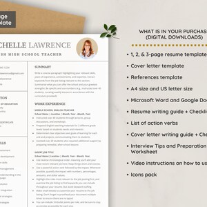 Teacher Resume Template Google Docs & Word 2025 | 1, 2, 3-page ...