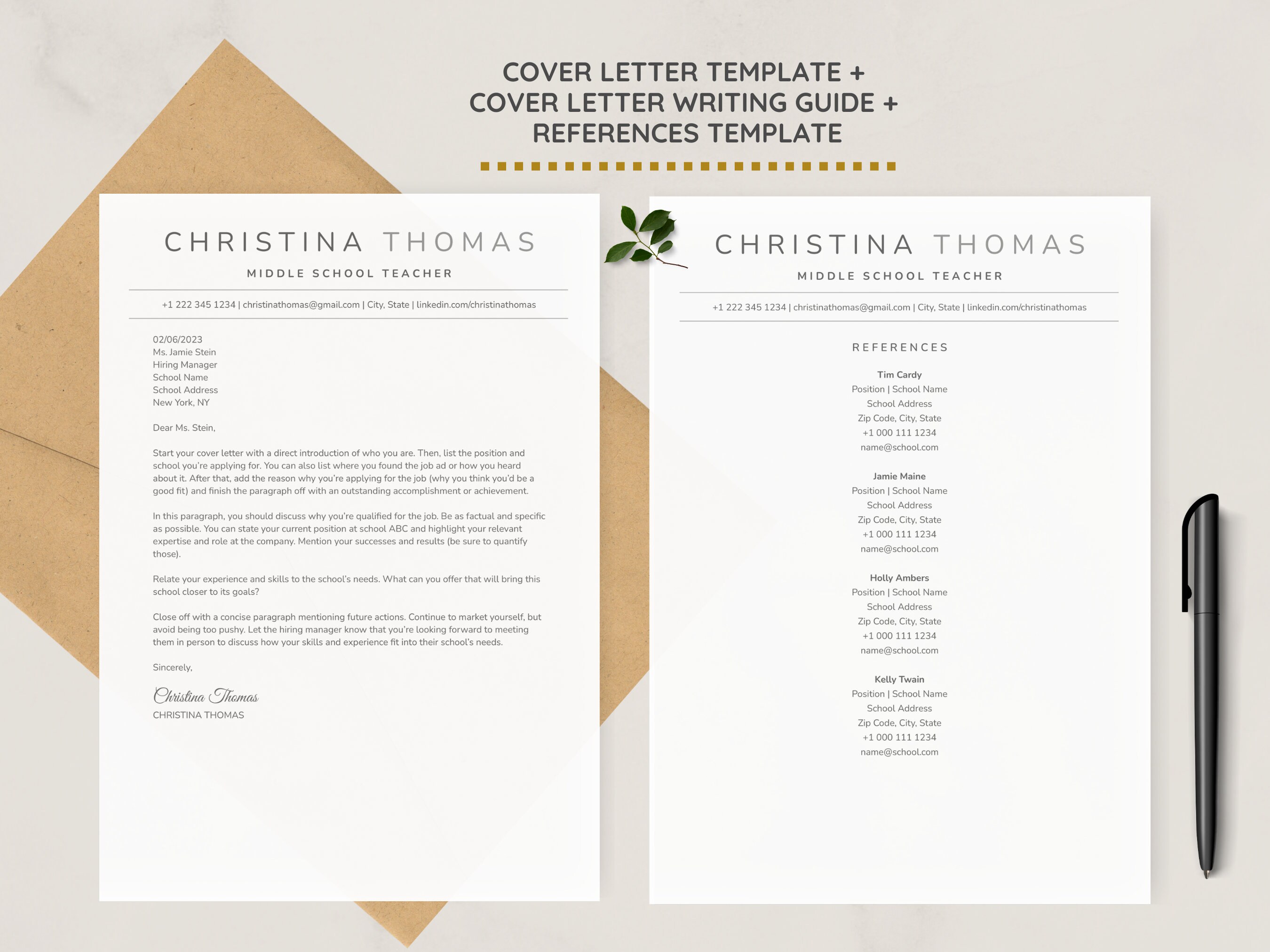 ATS Teacher Resume Template Google Docs, Word | Principal, Education ...