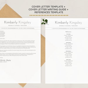 ATS Teacher Resume Template Google Docs, Word + Cover Letter ...