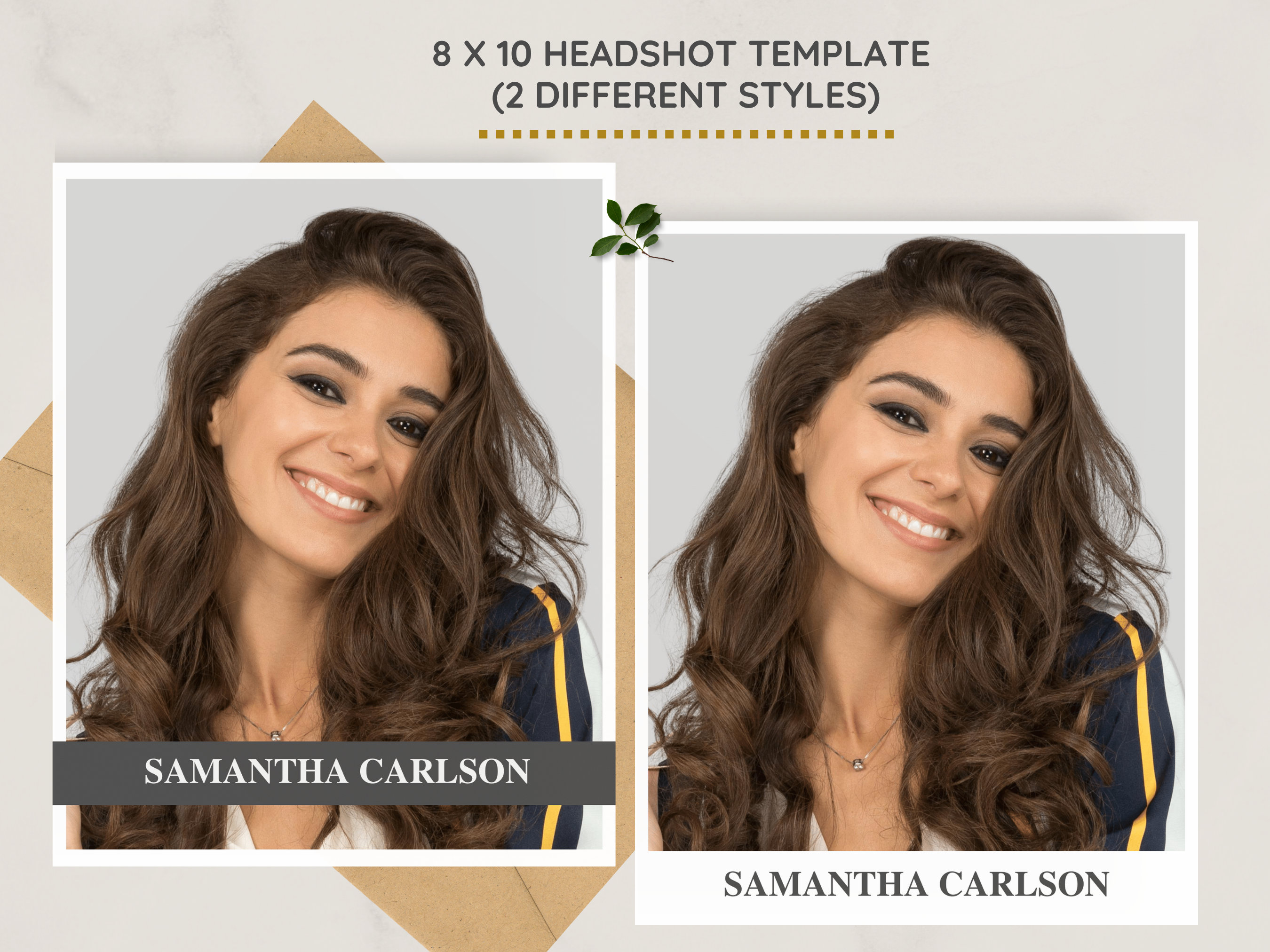 Theatre Actor Resume Template + Headshot & Cover Letter, 8x10 for ...