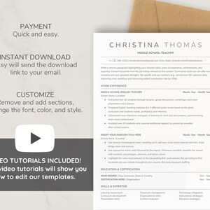 ATS Teacher Resume Template Google Docs, Word | Principal, Education ...