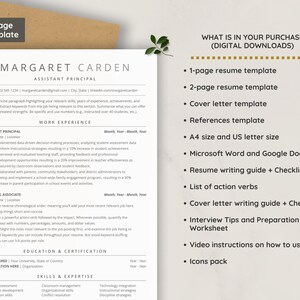 Assistant Principal Resume Template, Ats-friendly for Google Docs ...