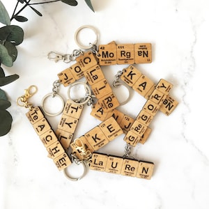 Custom Chemistry Name Keychain, Periodic Table Element Name Keychain ...