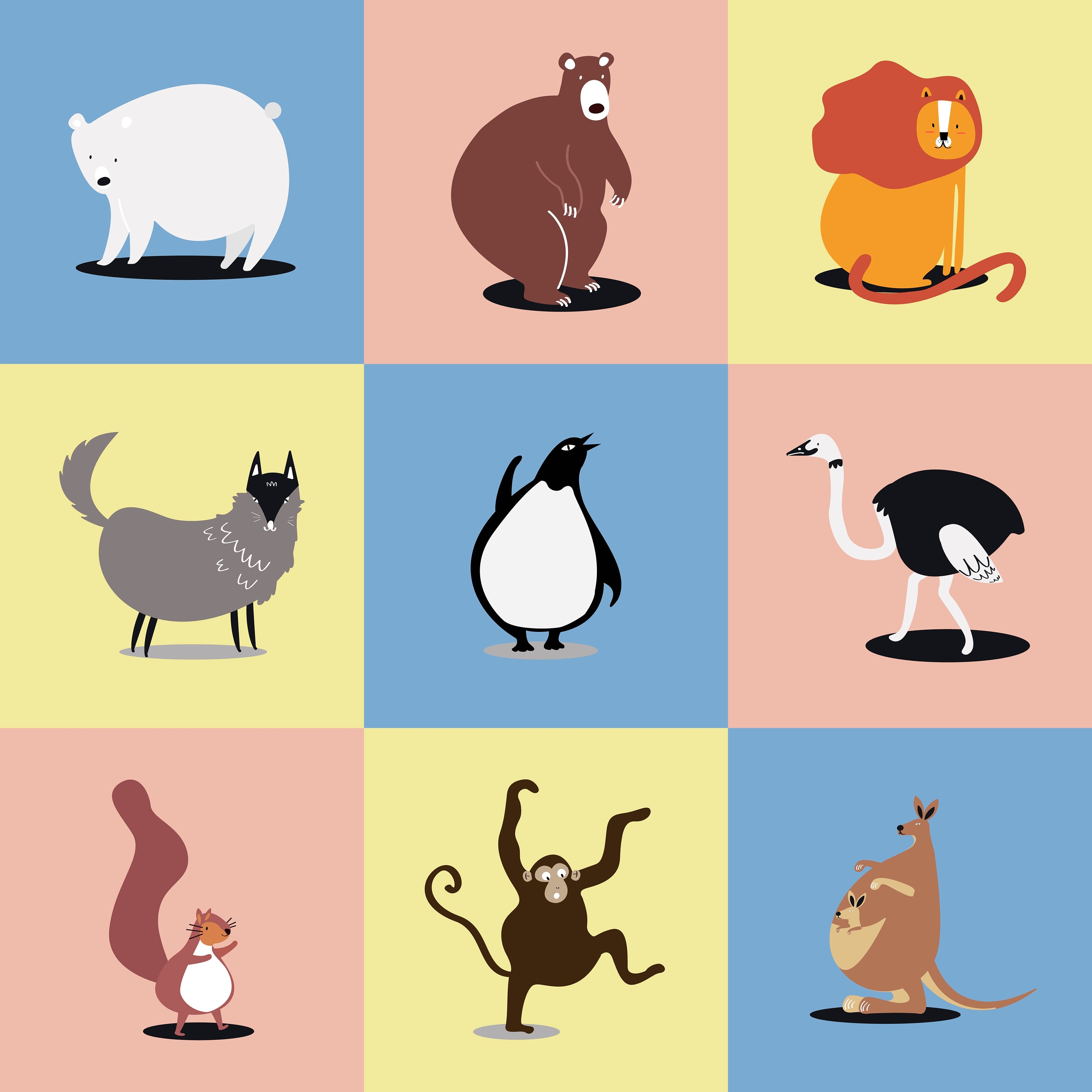 Collection of Cute Wild Animals 2 - Etsy