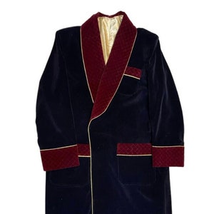 Men Smoking Gown Blue Velvet Long Smoking Jacket Gift for Him - Etsy