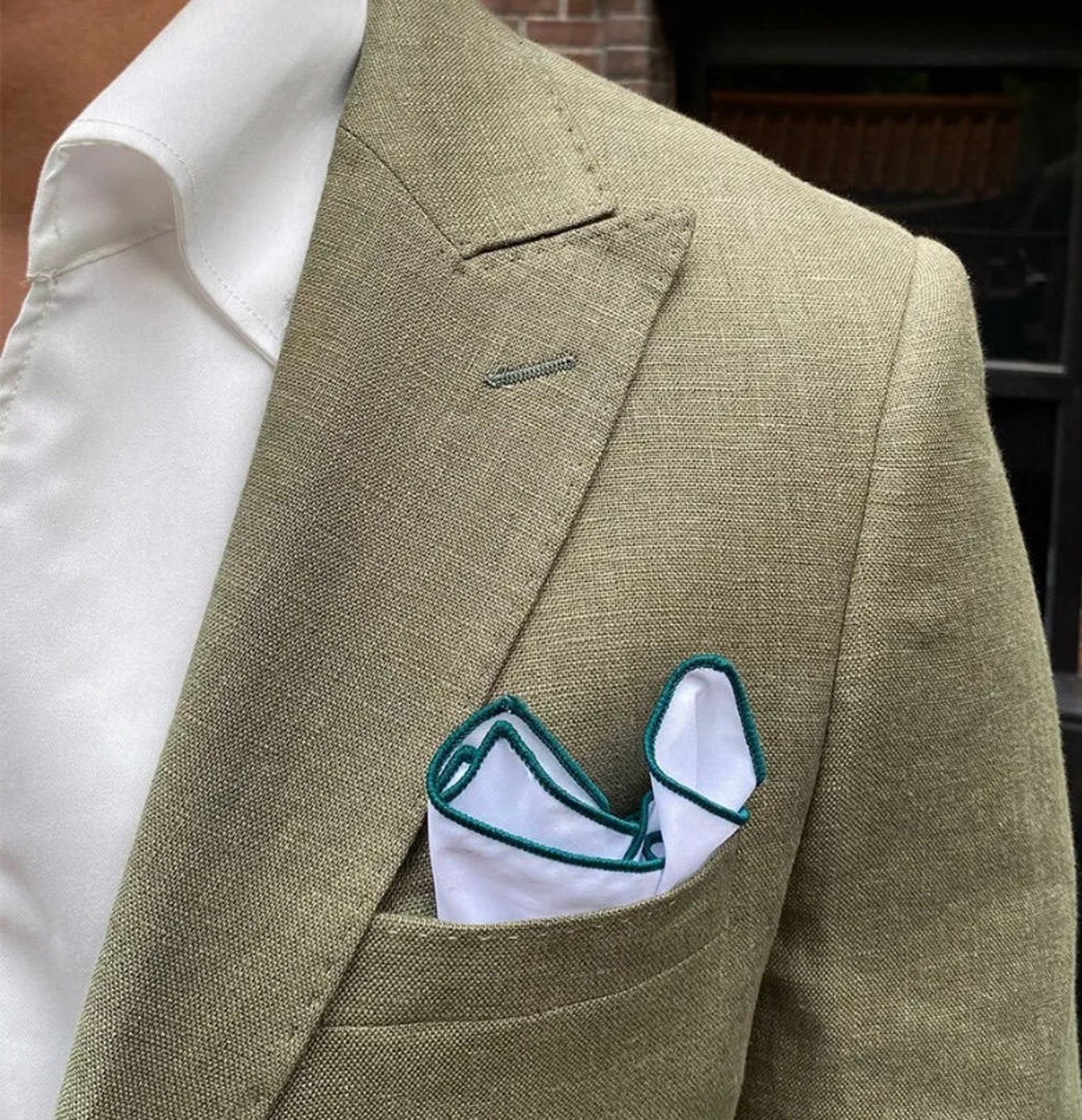 Linen Wedding Jacket Groomsmen Blazers Men Linen Coat Casual Fit Jacket ...