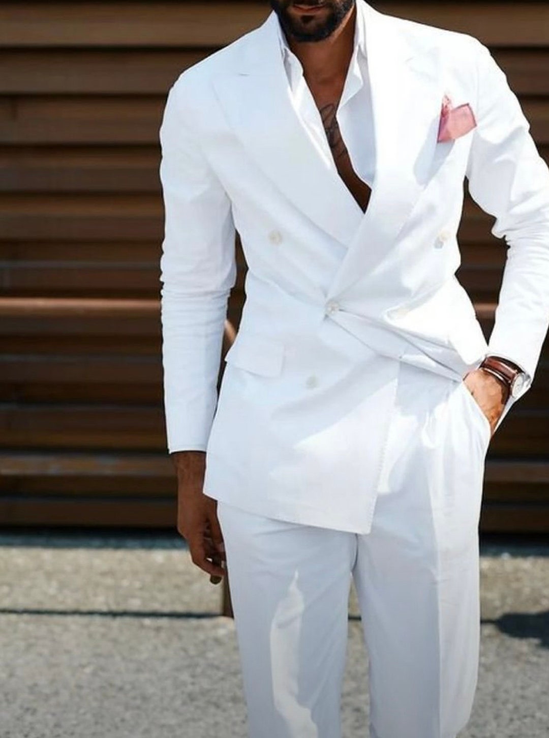 Men 2 Piece Suit Men Wedding Suit Groom Wear 2 Button Body Fit Suit ...