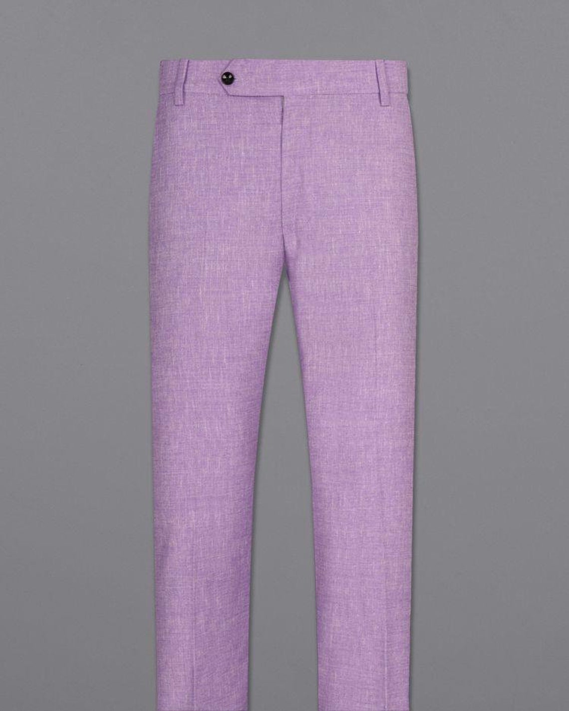 Men Linen Formal Pant Elegant Purple Linen Pant for Men Groomsmen Wear ...