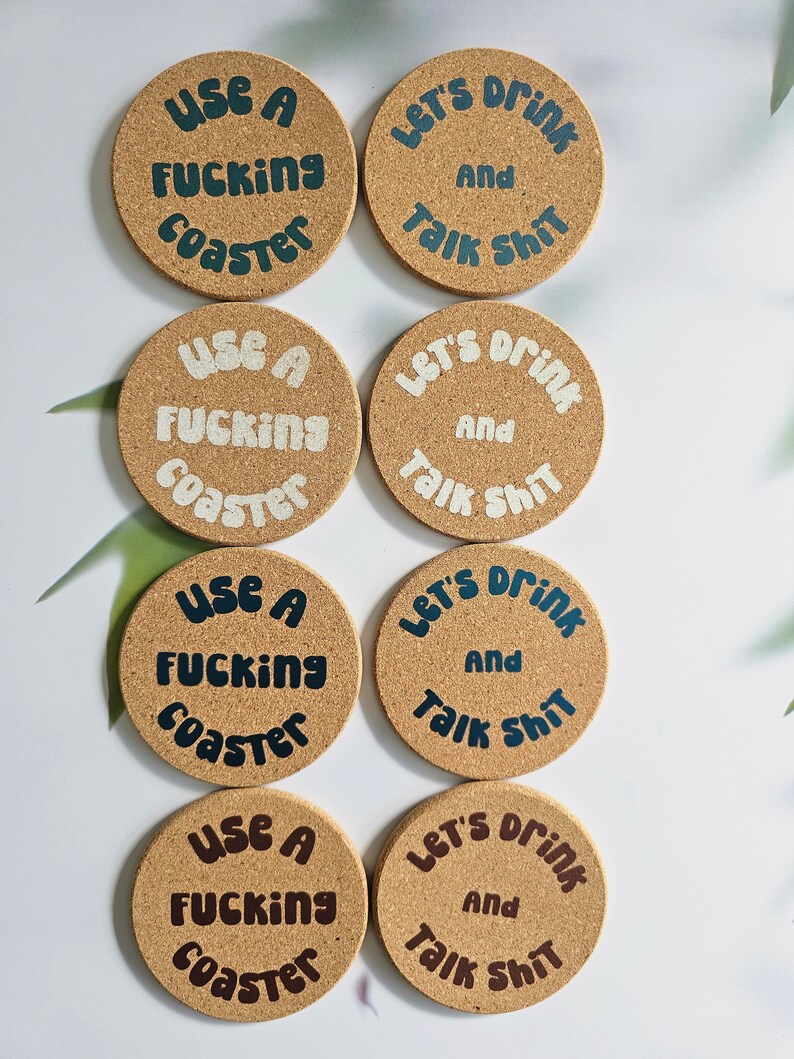Funny Saying Coasters set of 4 - Etsy