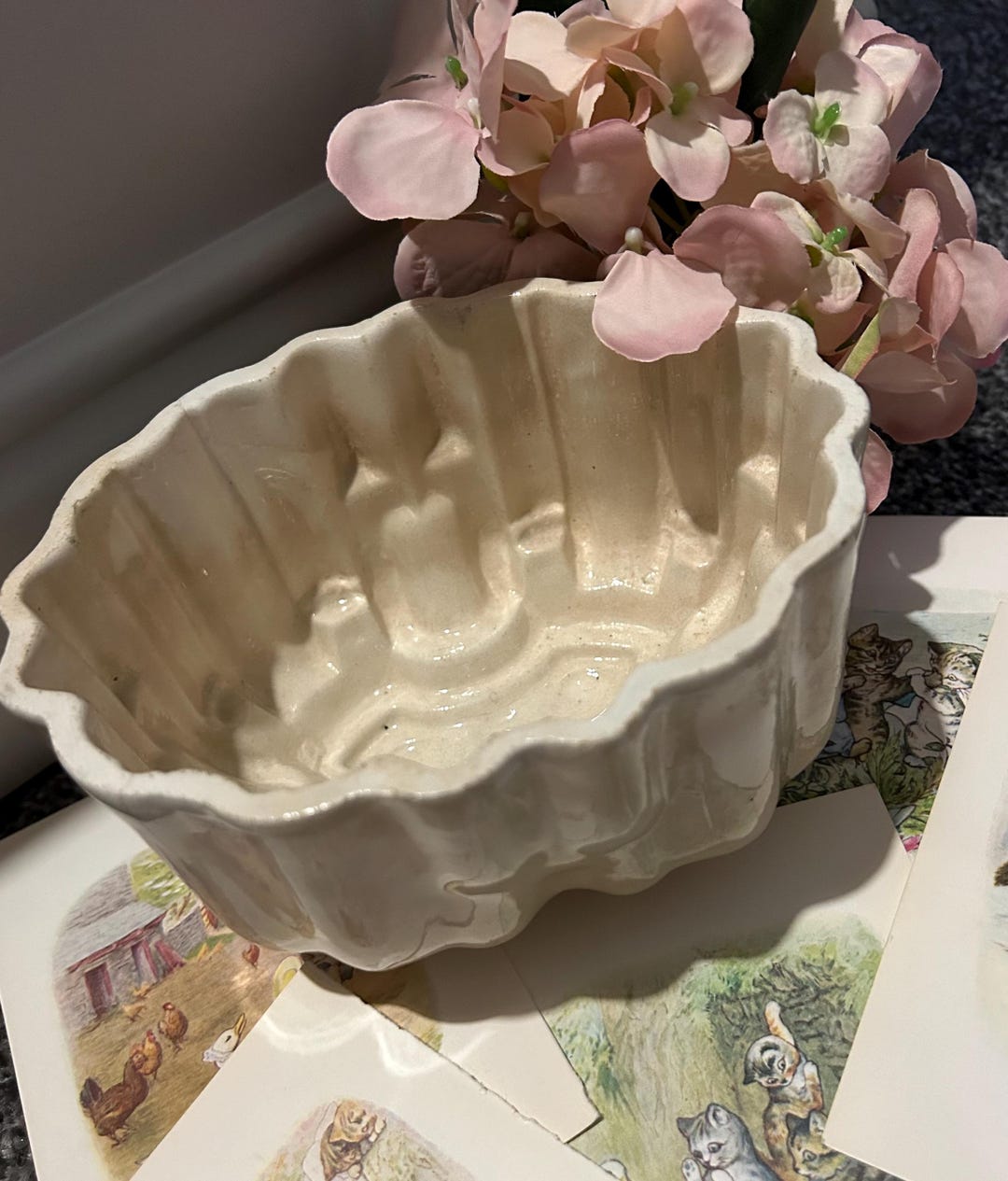 Vintage Jelly Mould - Victorian Jelly Pot - Ceramic - Large Jelly ...