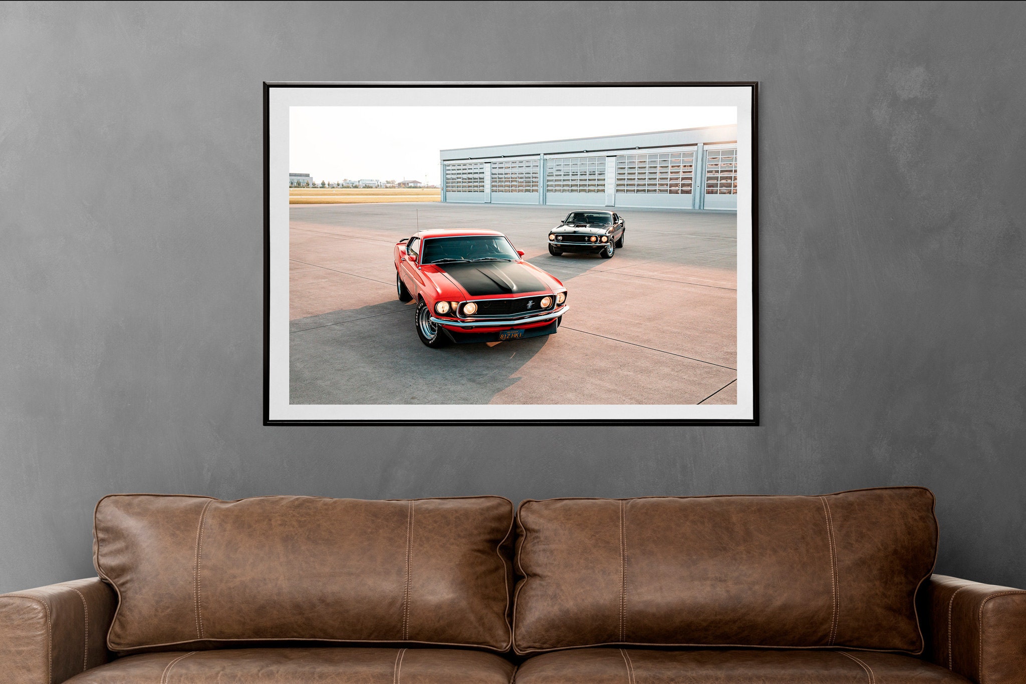 1969 Ford Mustang Wall Mural, Man Cave Poster, Car Poster, Car ...