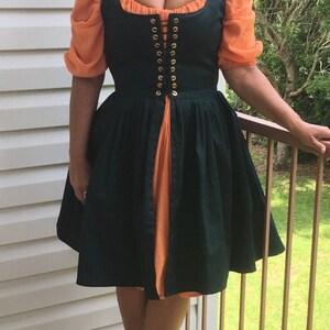 Enid Corset Dress/knee Length/wench Wear/rennisance - Etsy