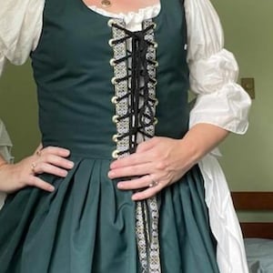 Melissa Corset Dress Full Length /wench Wear/rennisance Outerdress - Etsy