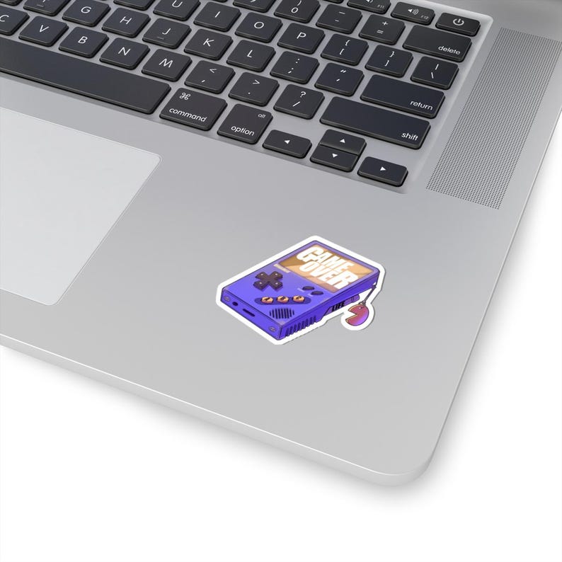 Portable Console Game Over Kiss-cut Stickers, Tech Stickers, Gamer ...