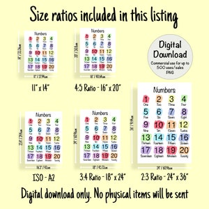 Digital Rainbow Numbers PNG Files With Commercial Use Licence ...