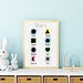 Printed Pastel Shapes Poster, Educational Wall Art Print, Colourful ...