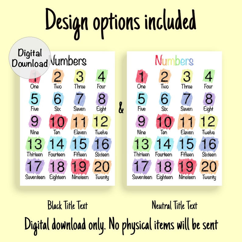 Digital Rainbow Numbers PNG Files With Commercial Use Licence ...