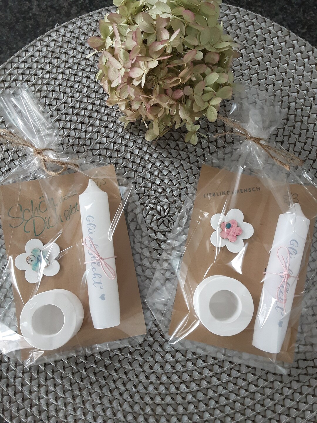 Kleines Raysin Geschenkset, Kerze mit Kerzenleuchter, Kleines ...