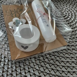 Kleines Raysin Geschenkset, Kerze mit Kerzenleuchter, Kleines ...