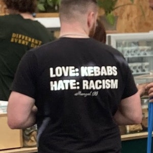 Love: KEBABS HATE RACISM Y2k Tee Cursed T-shirt Twitter Meme Paris ...
