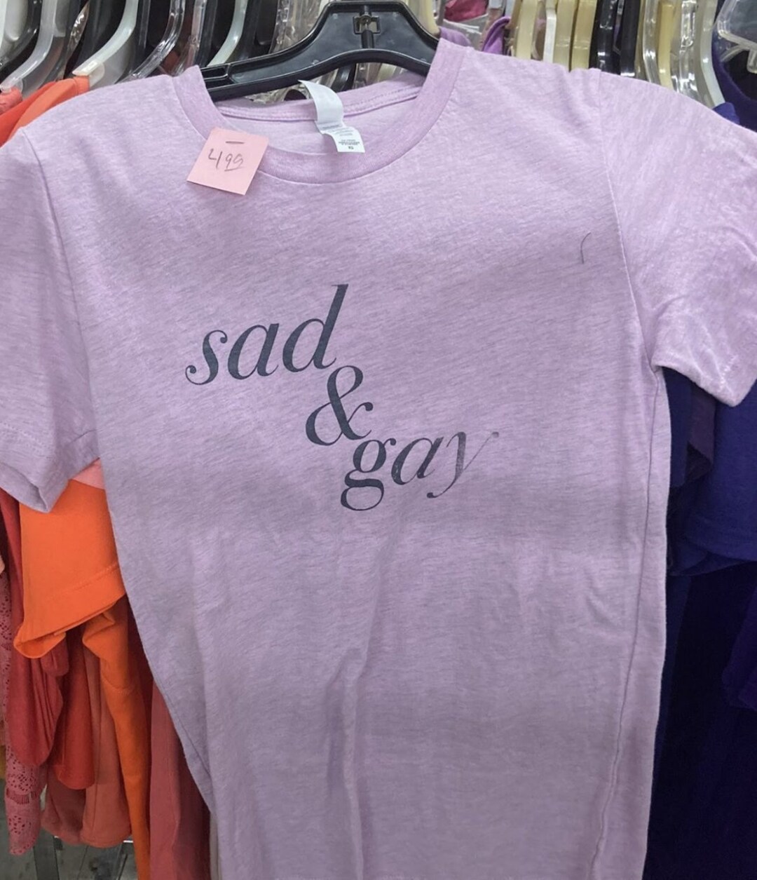 Sad and Gay Depressed LGBTQ Pride Coming Out Closet Y2K Tee Cursed T ...