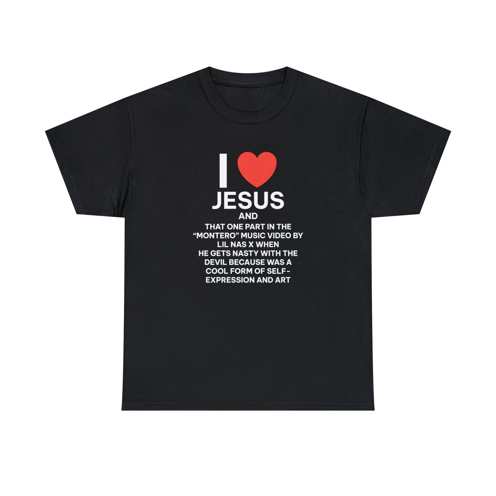 I Love Jesus And Lil Nas X Montero Devil Cursed T Shirt Y2k Etsy