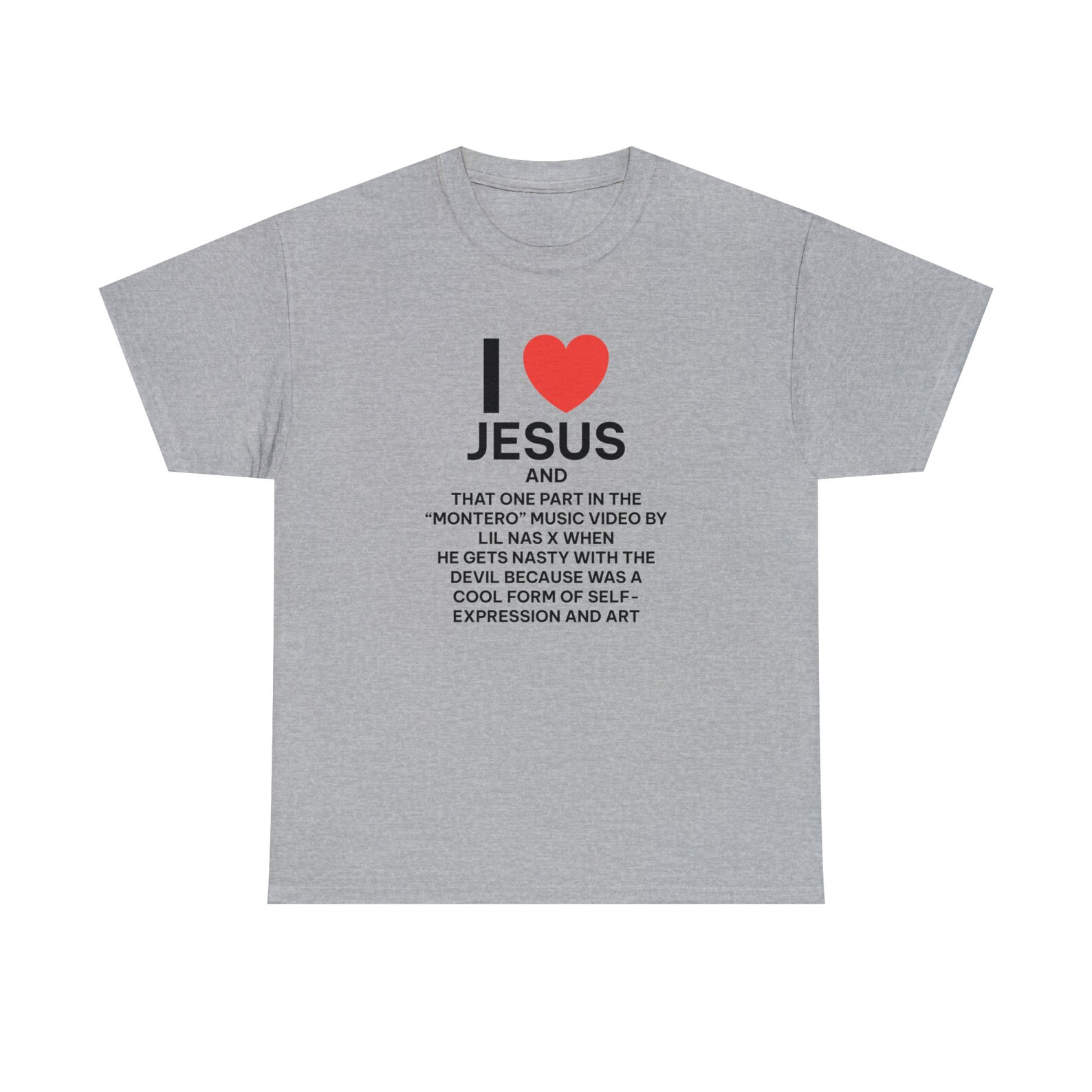 I Love Jesus and Lil Nas X Montero Devil Cursed T-shirt Y2k - Etsy