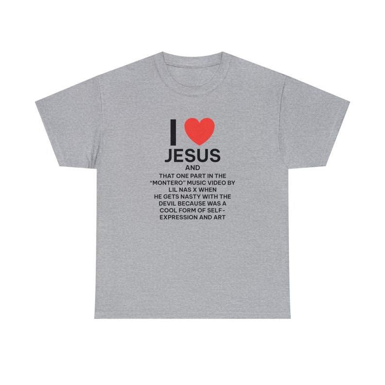I Love Jesus And Lil Nas X Montero Devil Cursed T Shirt Y2k Etsy