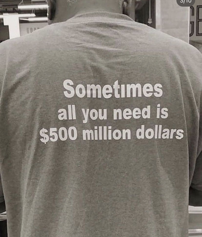 Sometimes All You Need Is 500 Million Dollars T Shirt Business Etsy