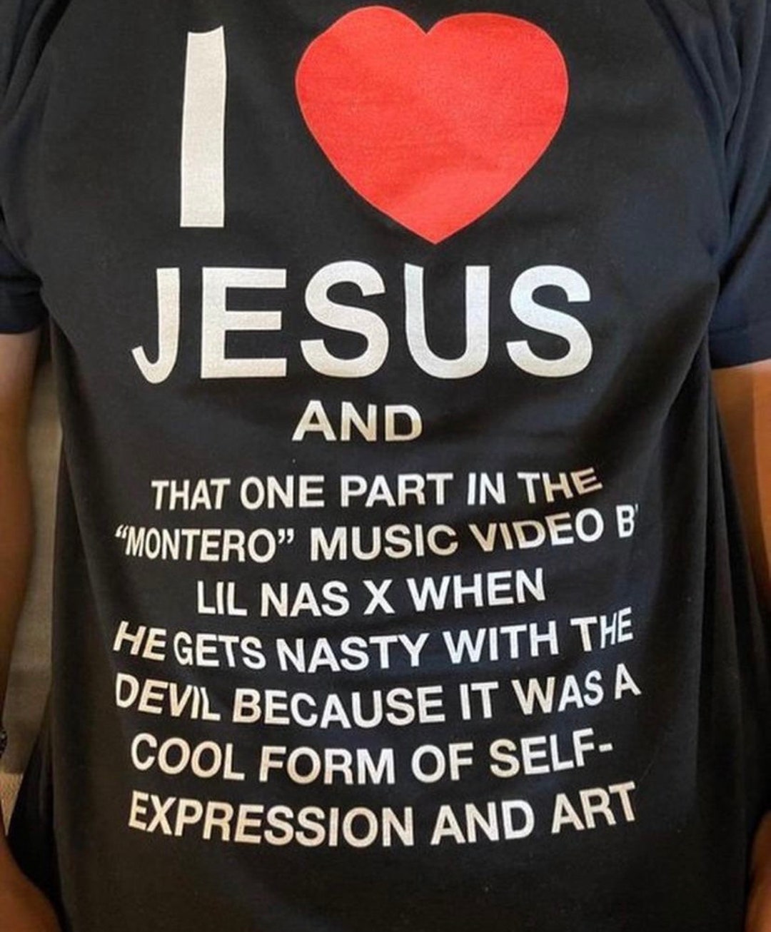 I Love Jesus And Lil Nas X Montero Devil Cursed T Shirt Y2k Tee Cursed